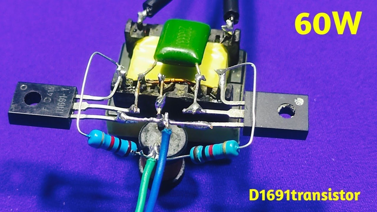 D1691 transistor to Inverter 12to220v transformer-PS INVENT - YouTube
