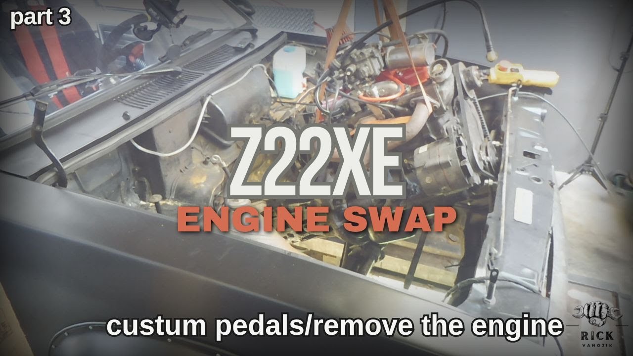 Motor uit de kadett halen en zelf pedalen maken (Z22XE engine swap ...