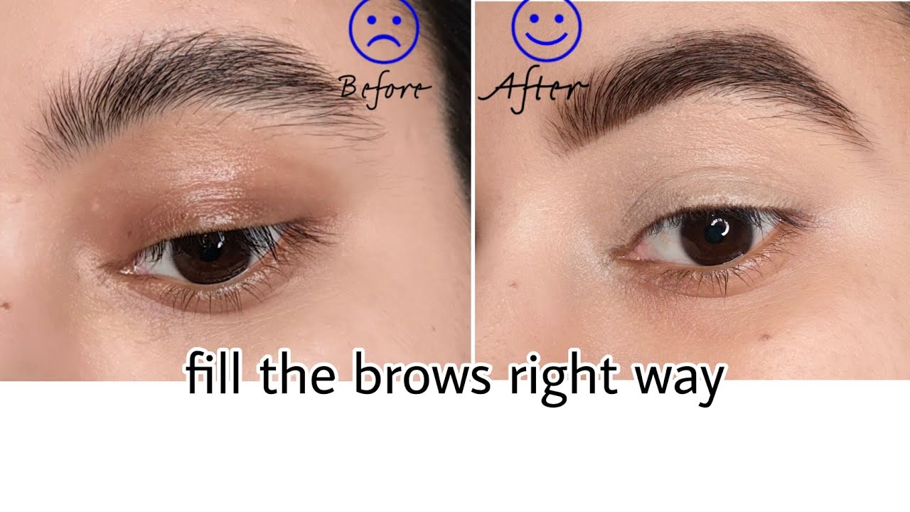 Easy natural eyebrow filling tutorial #eyebrowfilling #eyebrowtips # ...