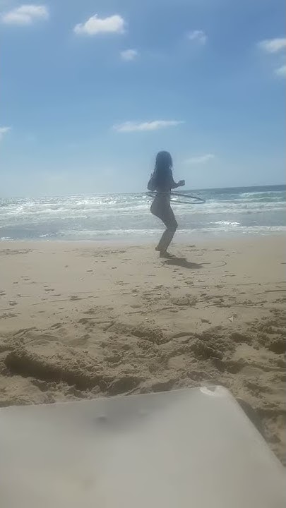 AMAYA sexy hoop girl play at the beach / music by mythospheric - YouTube