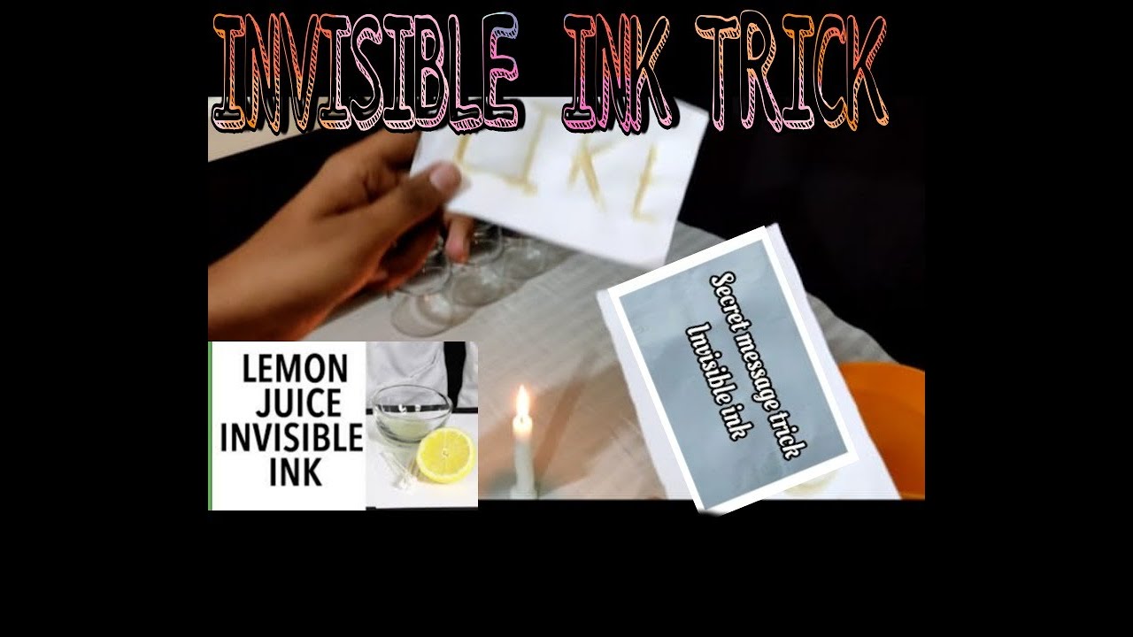 Lemon Juice Invisible Ink ||How To Make Invisible Ink Pen At Home ...