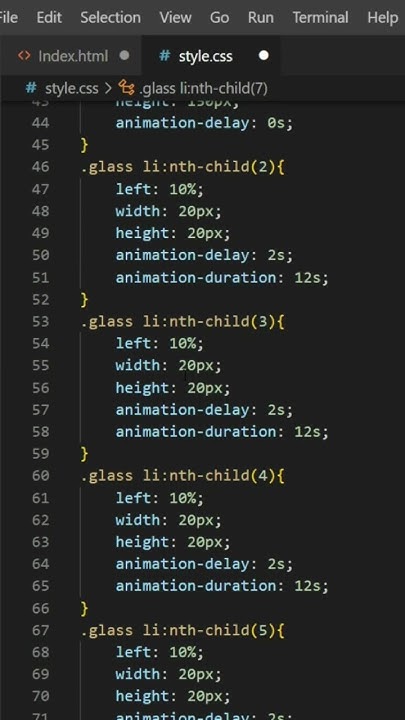Glass Animation #trending #css #js #htlm #animation #beginners #shortfilm #like #subscribe # ...