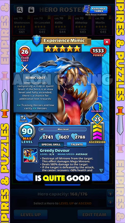 Introducing The Mimic Family in Beta V76.1 | Empires & Puzzles 🔥 - YouTube