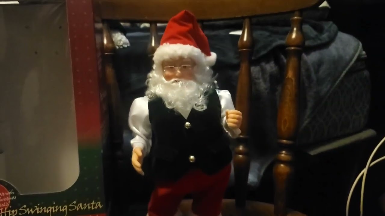 Gemmy 3 Song Hip Swinging Santa 🎅 Demo/Jingle Bells, We Wish You A ...