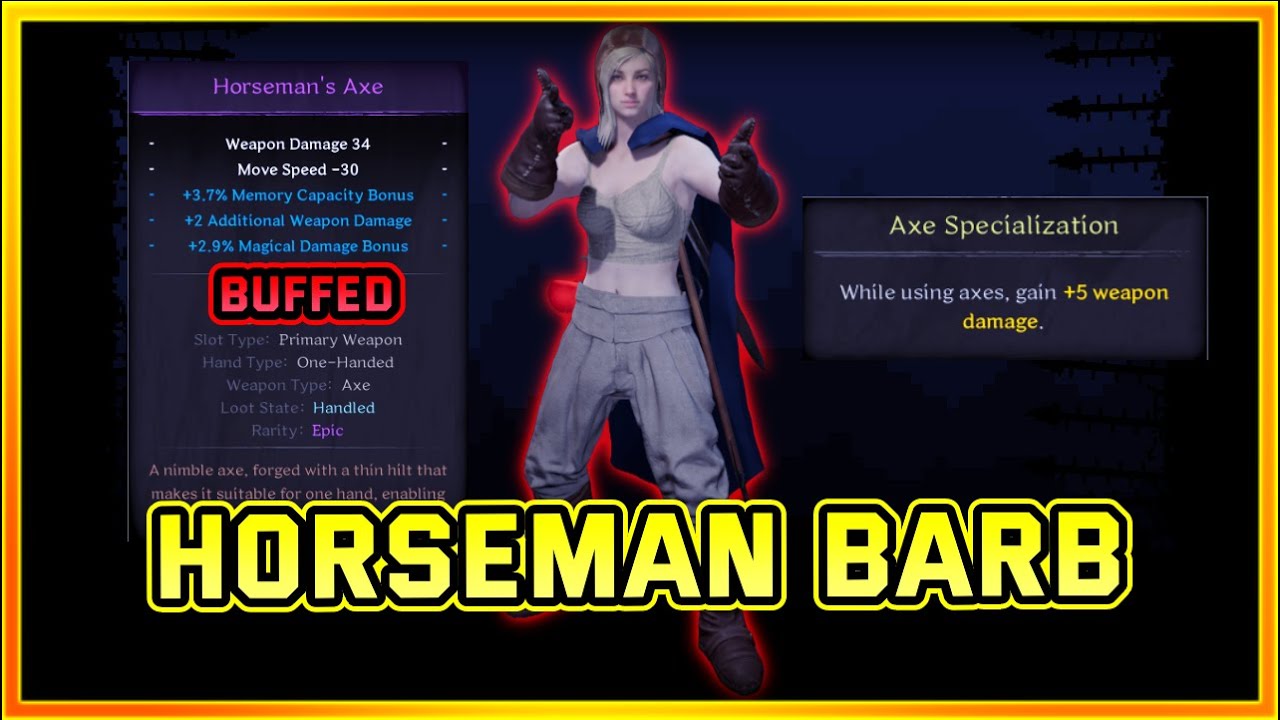 Horseman Axe Barb Got a Buff! Dark and Darker Solo - YouTube
