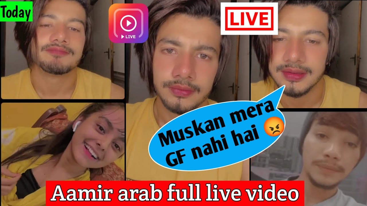 Aamir arab live today on instagram || Muskan mera GF nahi hai 😡 ...