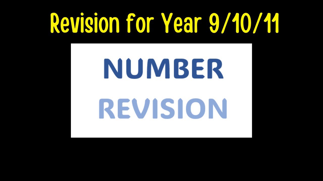 Number Revision for Year 9/10/11 - YouTube