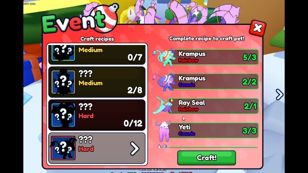 I managed to get the best crafted pet in Clicker Sim X! (Christmas ...