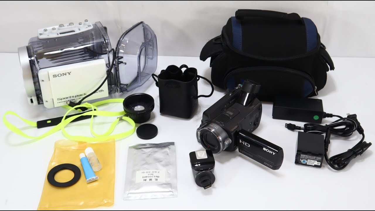 Sony Handycam HDR-SR7 Camcorder & Sony Sports Pack Handycam Water proof ...