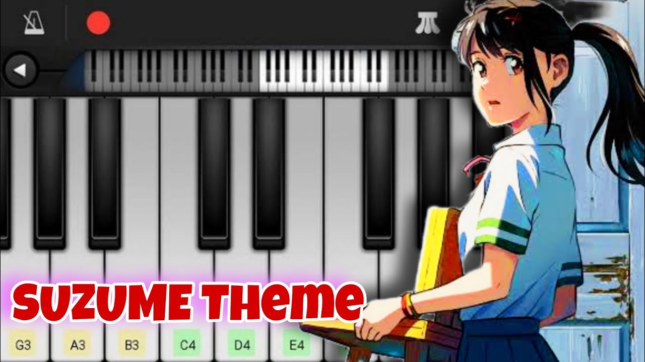Suzume Theme | Easy Piano Tutorial | Susume No Tojimari - YouTube