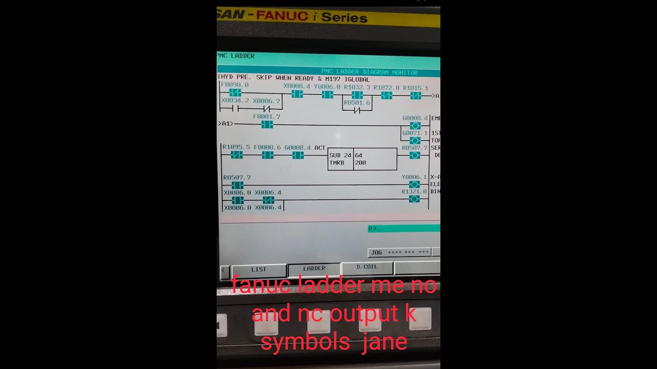 #fanuc control me no and nc or output k symbols kaise hote h - YouTube