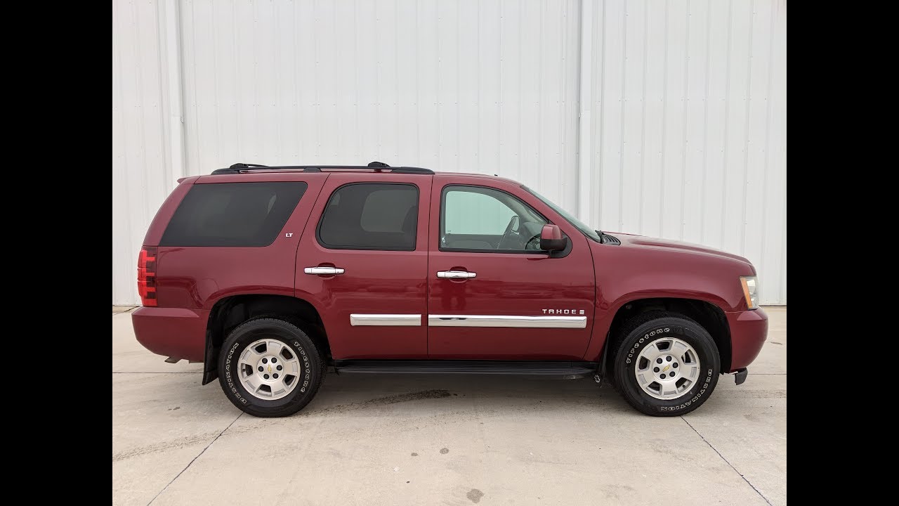 2007 Chevy Tahoe LT 4WD Sport Red T860820 - YouTube