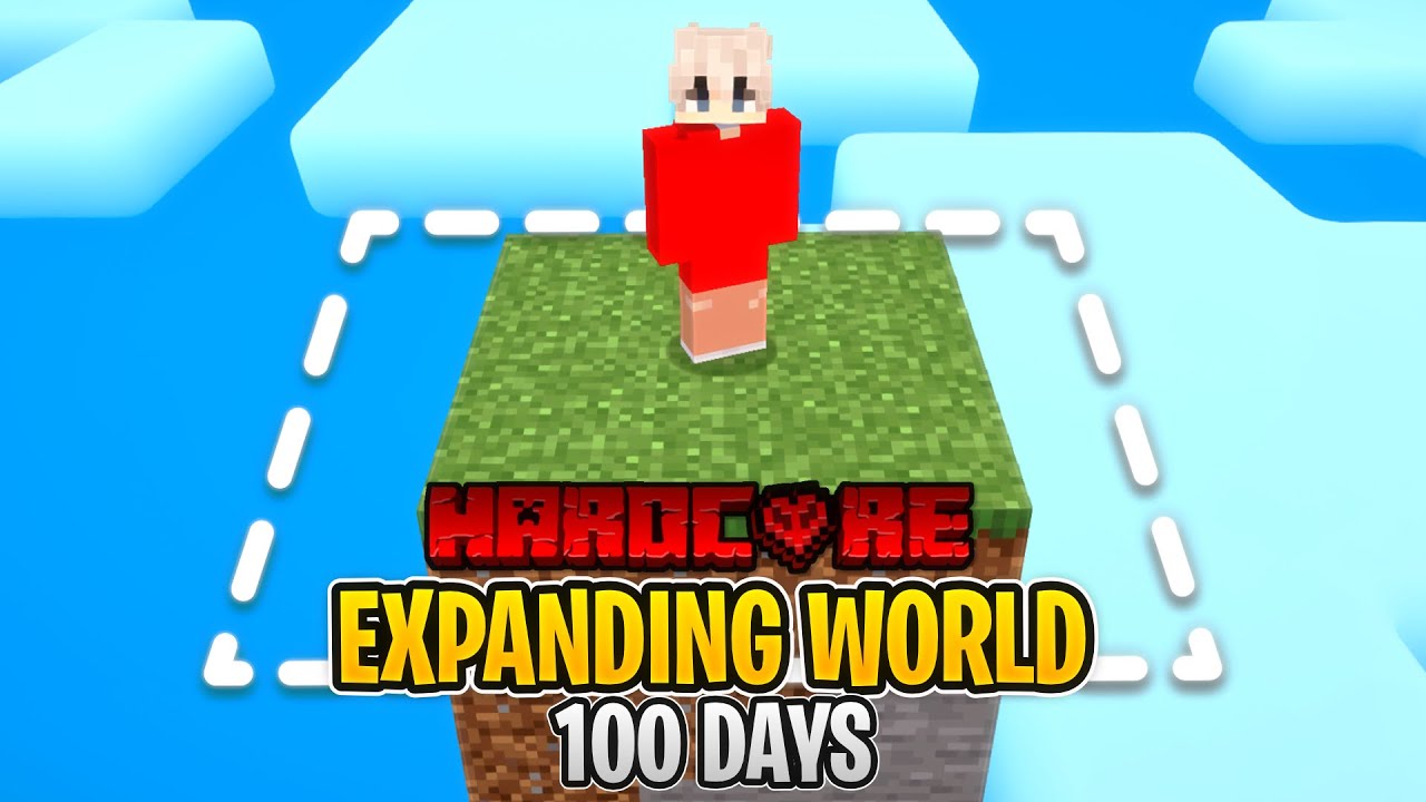 I Survived 100 Days in an EXPANDING WORLD in Minecraft Hardcore - YouTube