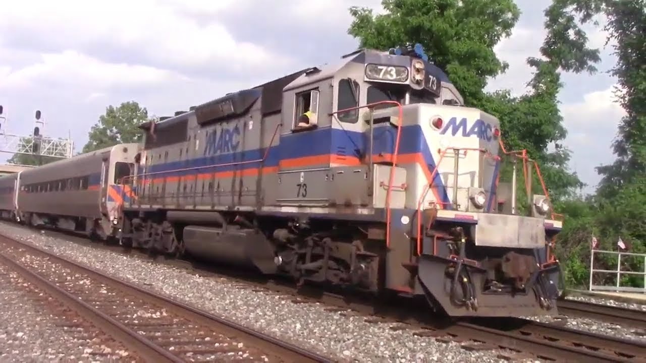 Some MARC GP39's at St.Denis - YouTube