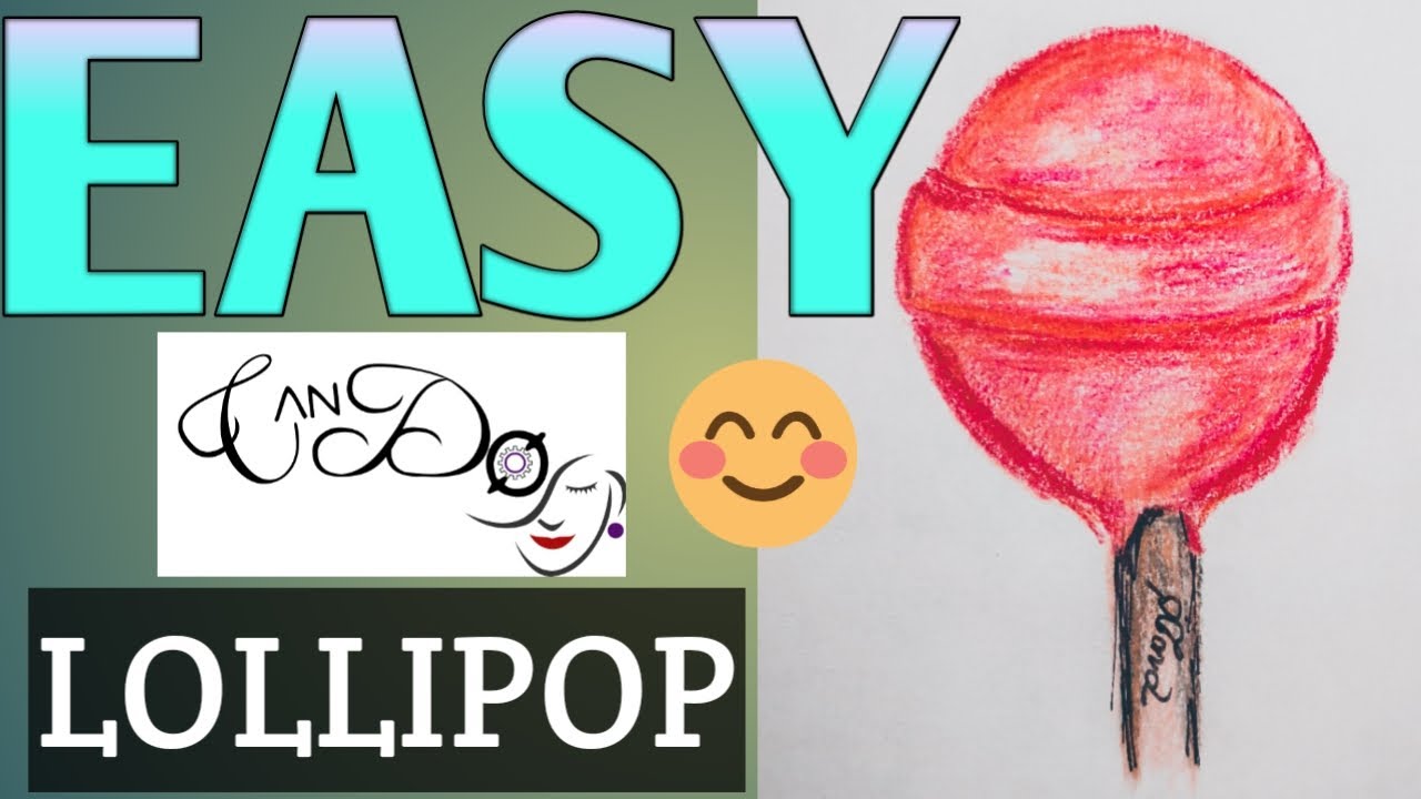 How To Draw A Lollipop Step By Step For Beginners | Easy Food Drawing ...