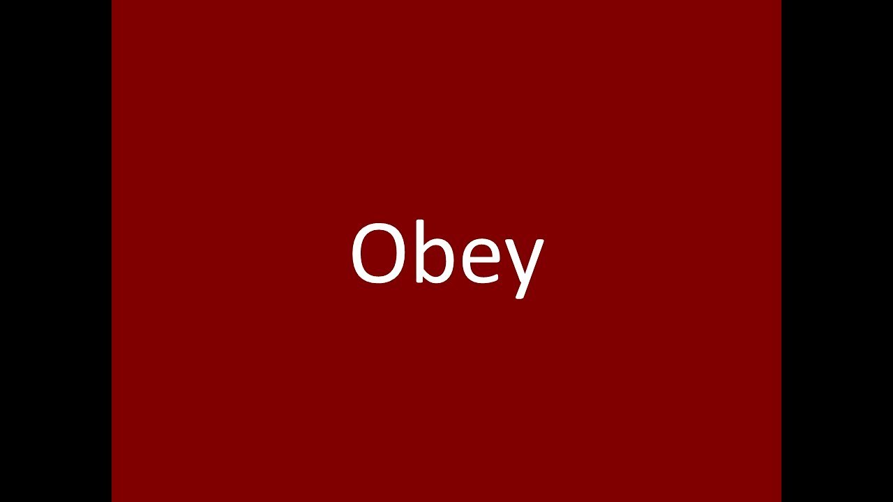 Obey - YouTube