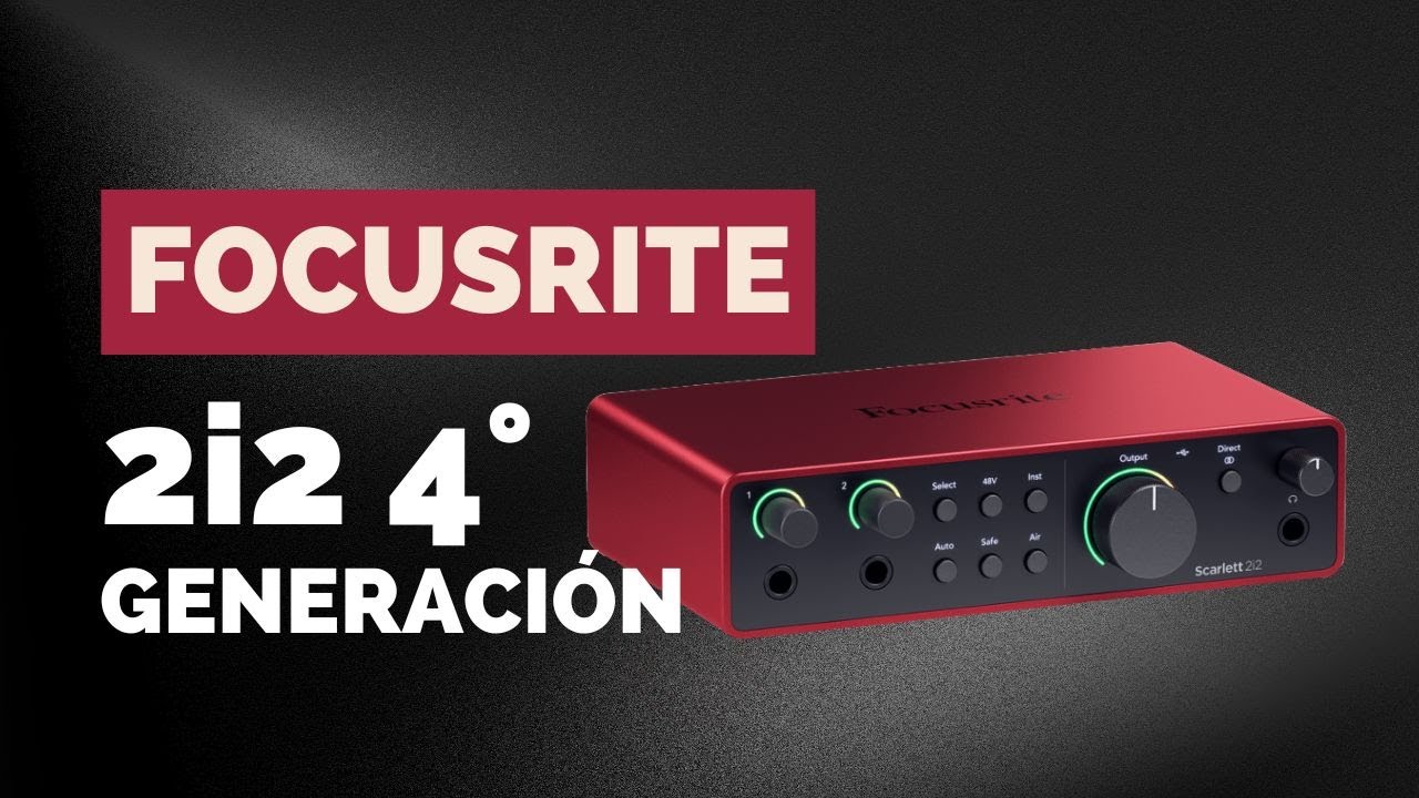 INTERFAZ Focusrite Scarlett 2i2 4 GEN - YouTube