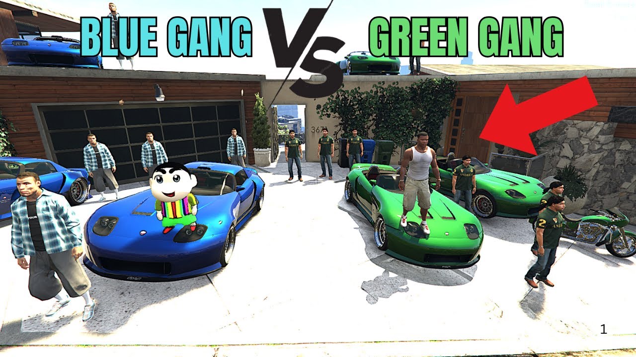 BLUE GANG VS GREEN GANG CAR RACE CHALLENGE IN HINDI DUBBED - YouTube