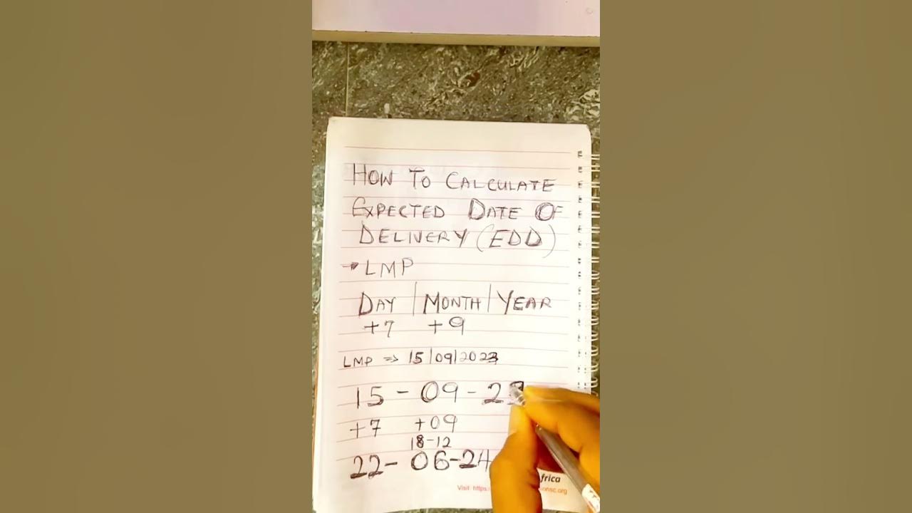 How to calculate expected date of delivery. - YouTube