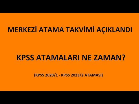 SON DAKİKA! KPSS ATAMA TAKVİMİ AÇIKLANDI (KPSS ATAMALARI NE ZAMAN YAPILACAK?) KPSS 2023/1 - 2023/2