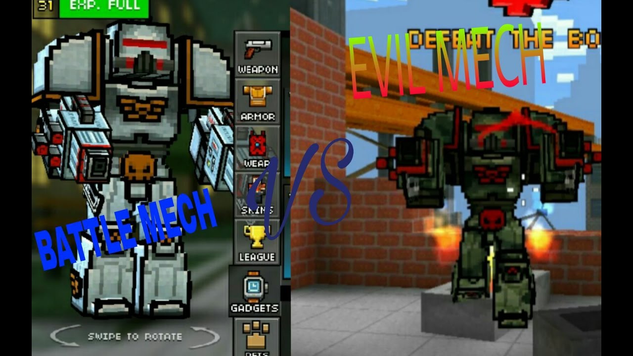 PIXEL GUN 3D - BATTLE MECH VS EVIL MECH - YouTube