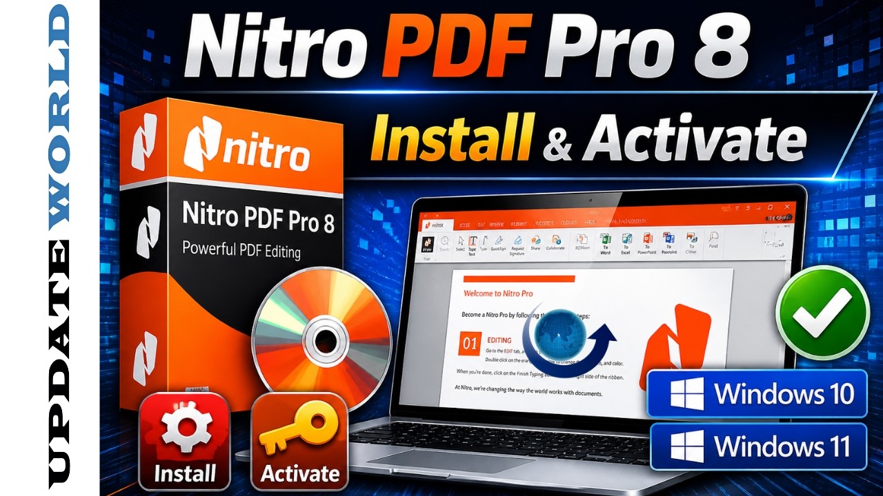 How to Install and Activate Nitro PDF Pro 8 on Windows 10/11 || Nitro ...