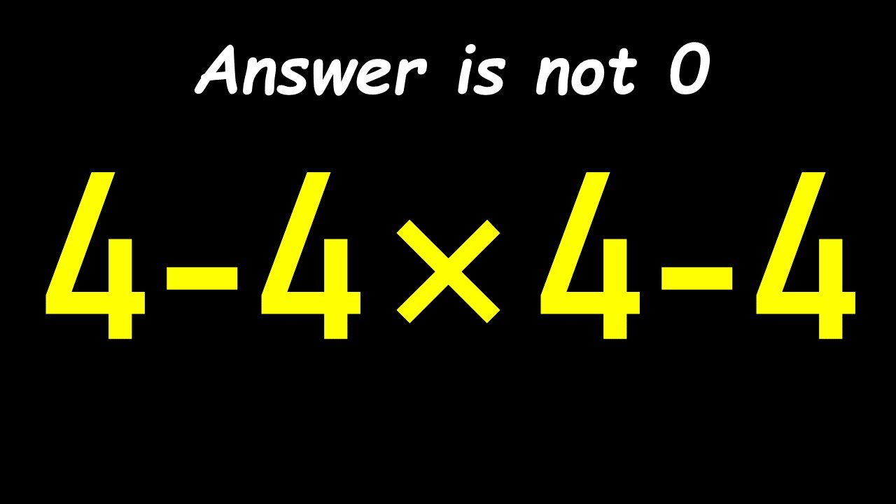 Most People Get This Math Question Wrong! - YouTube