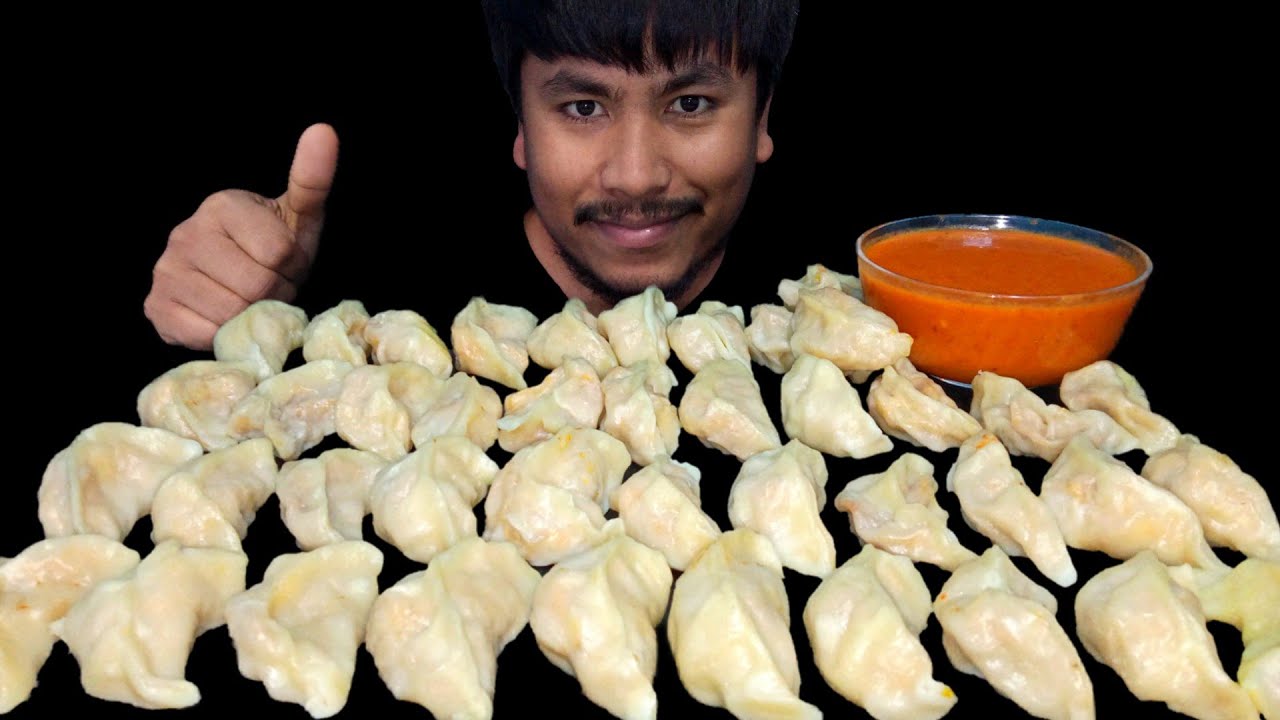 43 SPICY MOMOS EATING CHALLENGE, FOOD EATING SHOW, MOMO CHUTNEY MUKBANG ...