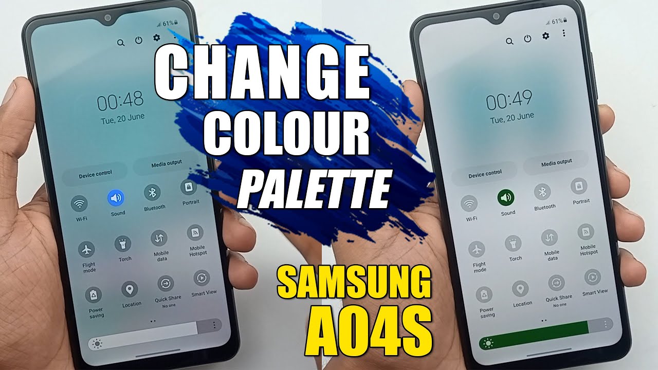 How To Change Color Palette - Samsung Galaxy A04s - YouTube