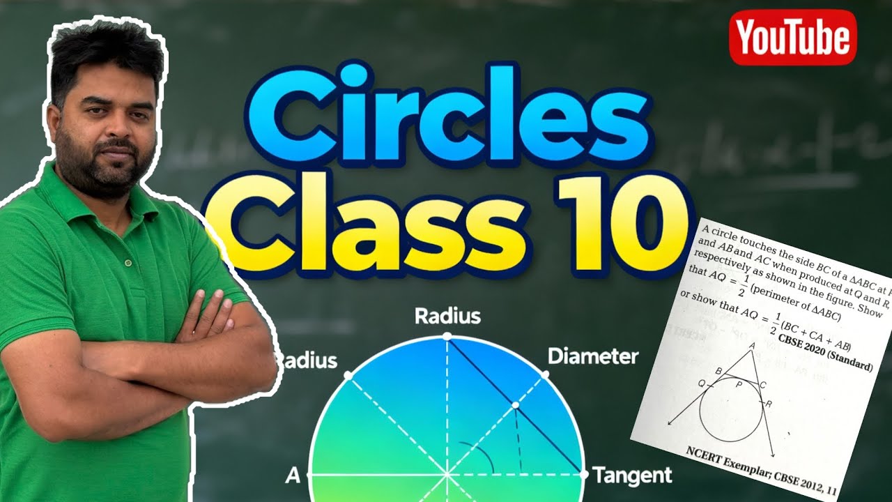 Circles PYQ Class 10 | A circle touches the side BC of a Triangle ABC ...