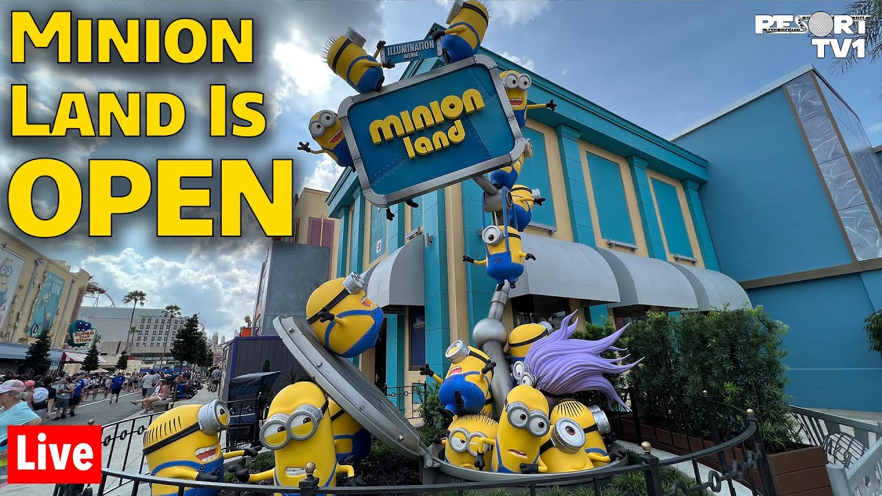 🔴Live: Minion Land is OPEN at Universal Studios - Universal Orlando ...