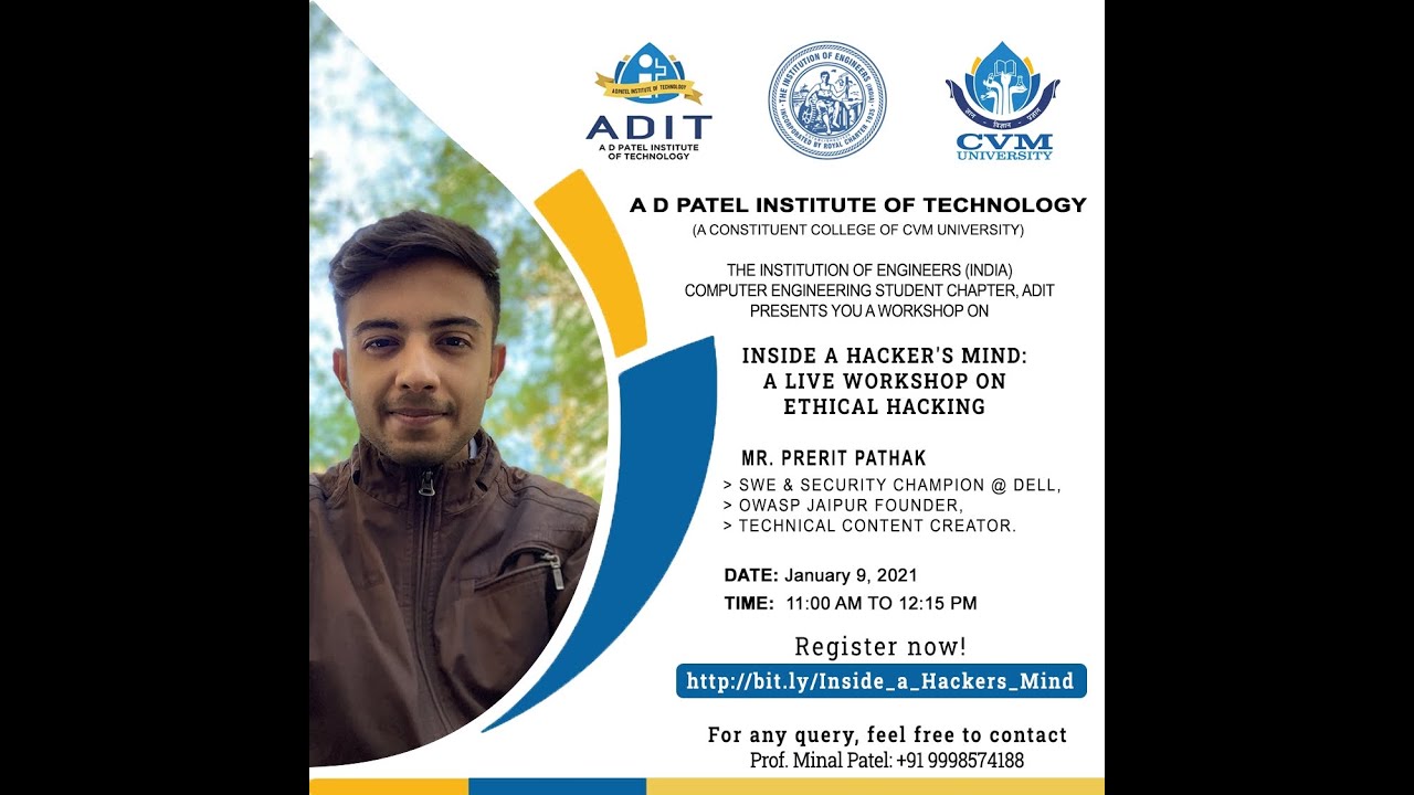 Inside a Hacker's Mind | Prerit Pathak | IEI ADIT SB - YouTube
