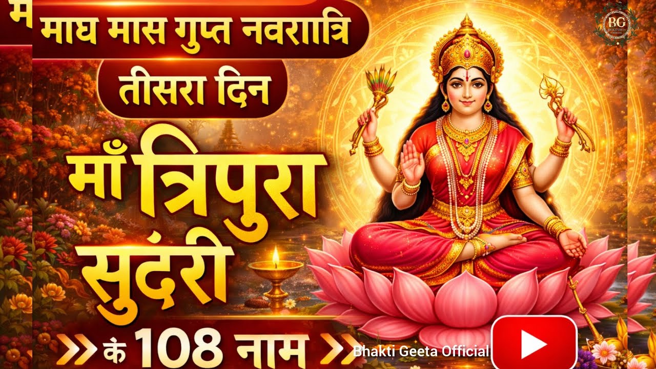 Gupt Navratri Day 3 | Maa Tripura Sundari 108 Names - YouTube