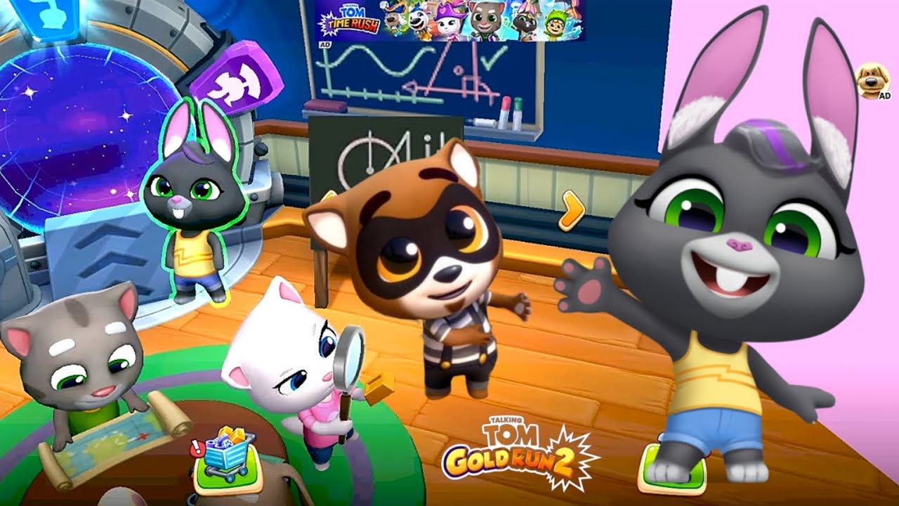 TALKING TOM GOLD RUN - TALKING BECCA ENJOY WITH RACCOON AND FIGHTING AT ...