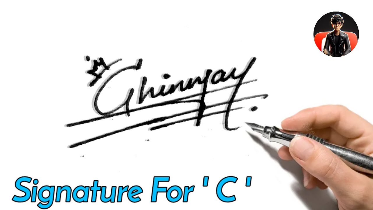 Signature For 'C' | Chinmay name signature style | First Kalakar # ...