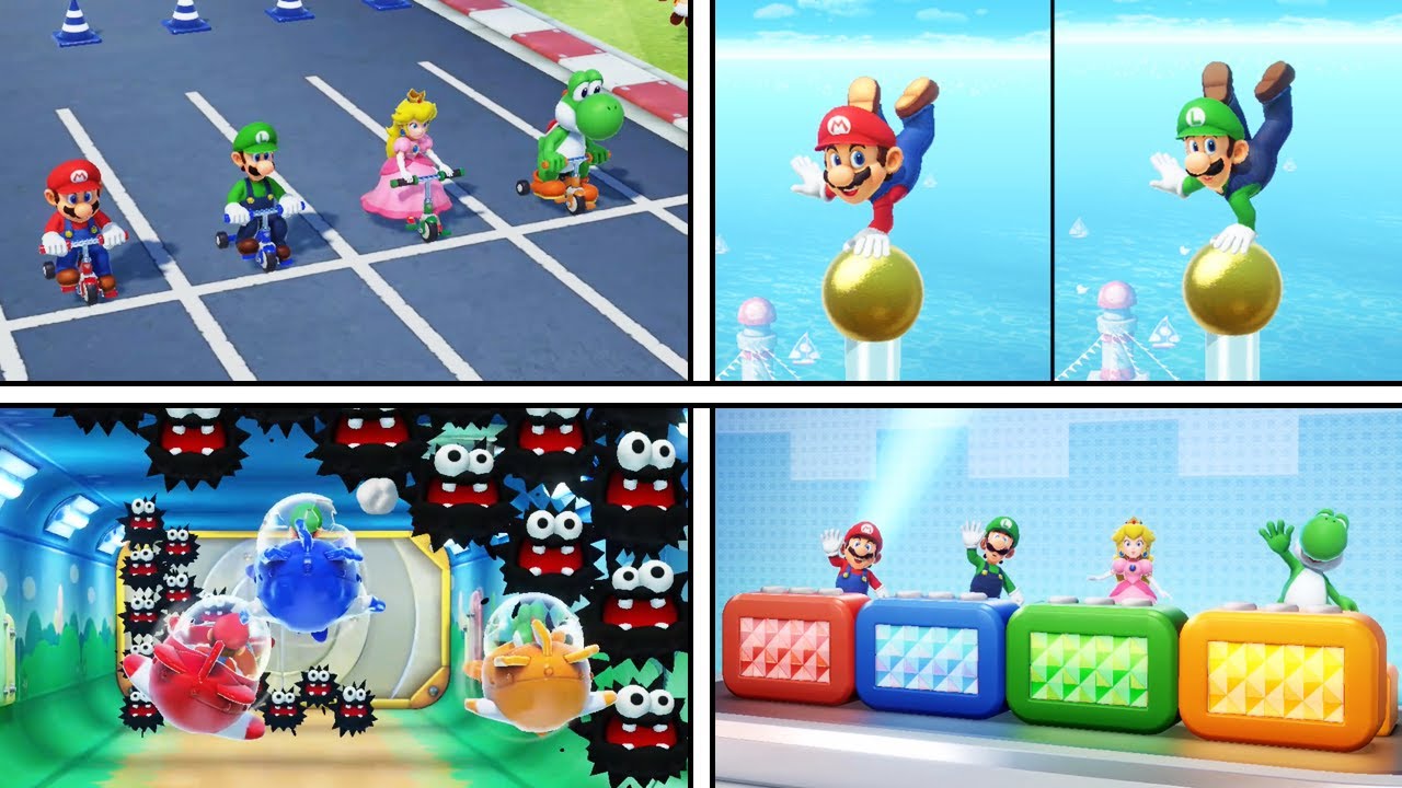 Super Mario Party - All 4-Player Minigames (MASTER CPU) - YouTube