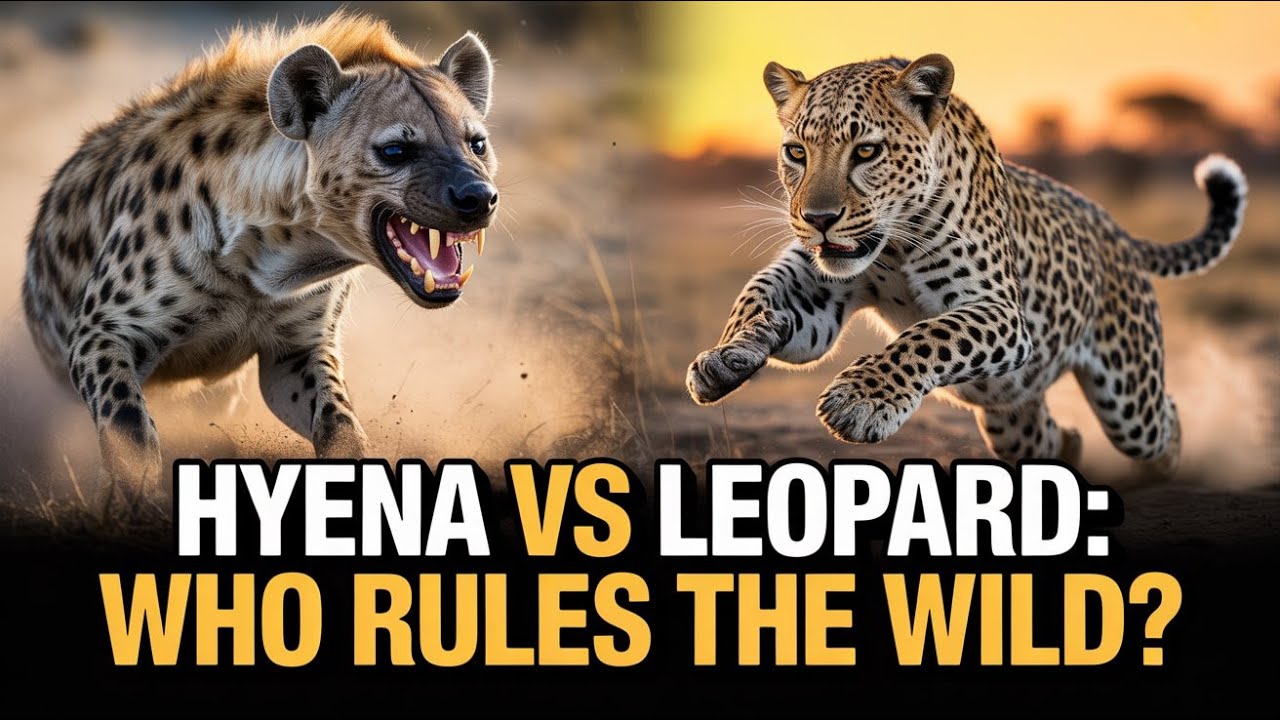 Hyena vs Leopard: A Nail-Biting Encounter in the Wild - YouTube