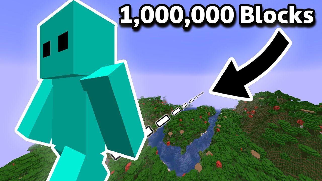 Unbelievable Speedrun How I Got to 1 Million Blocks in Minecraft! - YouTube