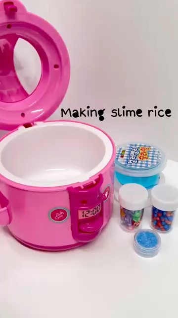 Making slime rice 밥솥 슬라임 놀이 🍚 #키덜트 #asmr #unboxing #장난감 #slime #toy ...