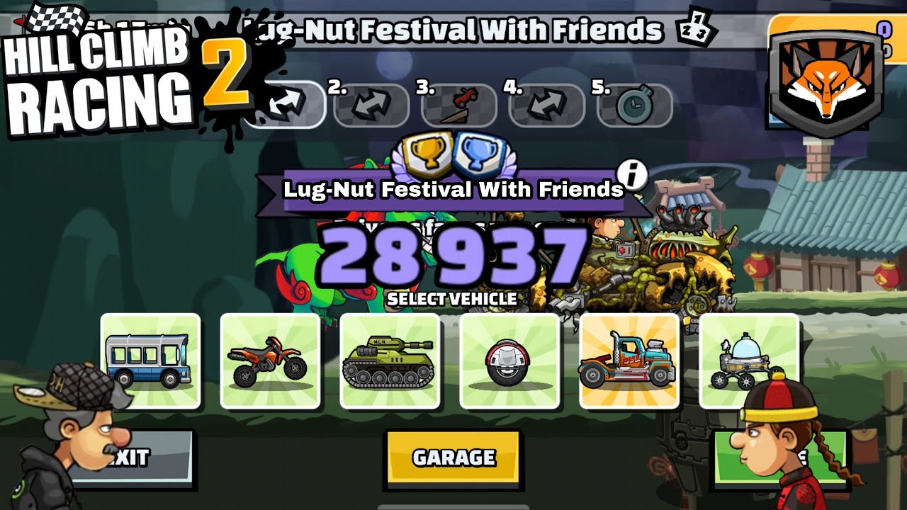Hill Climb Racing 2 | 28k+ points in Lug-Nut Festival With Friend Team ...