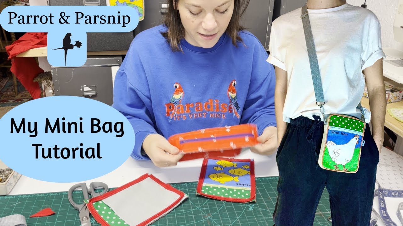 How to make a Mini Bag, using my Mini Bag sewing pattern. - YouTube