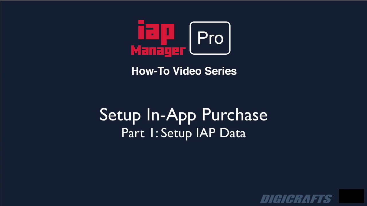 IAP Manager Pro: Setup In-App Purchase Part I - YouTube