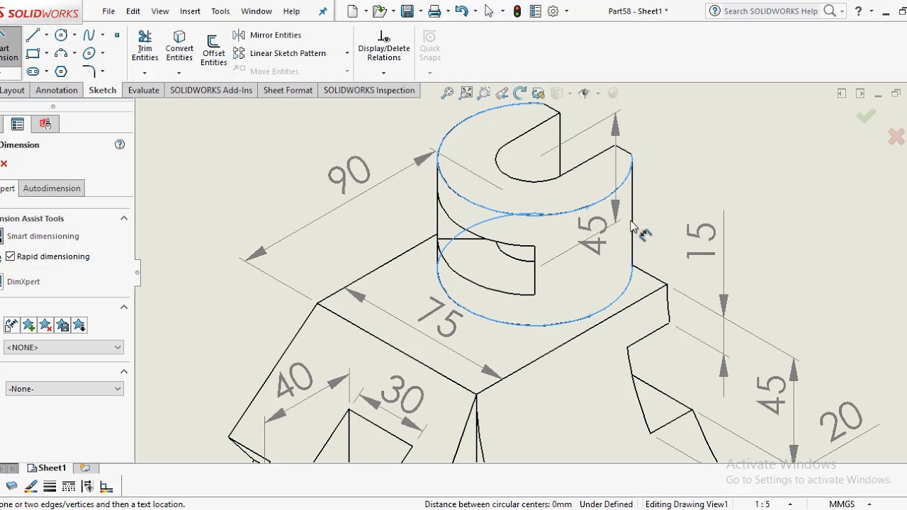 dimensions on 3D model - YouTube