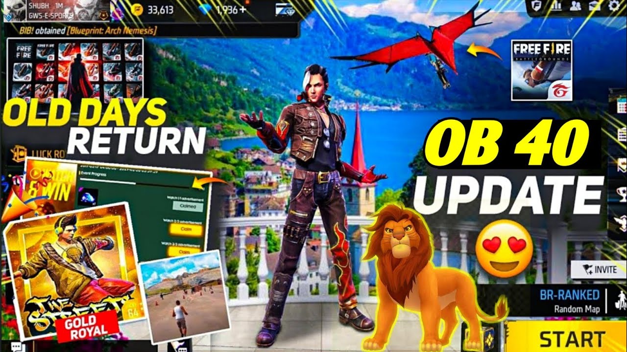 FREE FIRE OB40 UPDATE ll OB40 UPDATE FREE FIRE ll FREE FIRE NEW EVENT ...