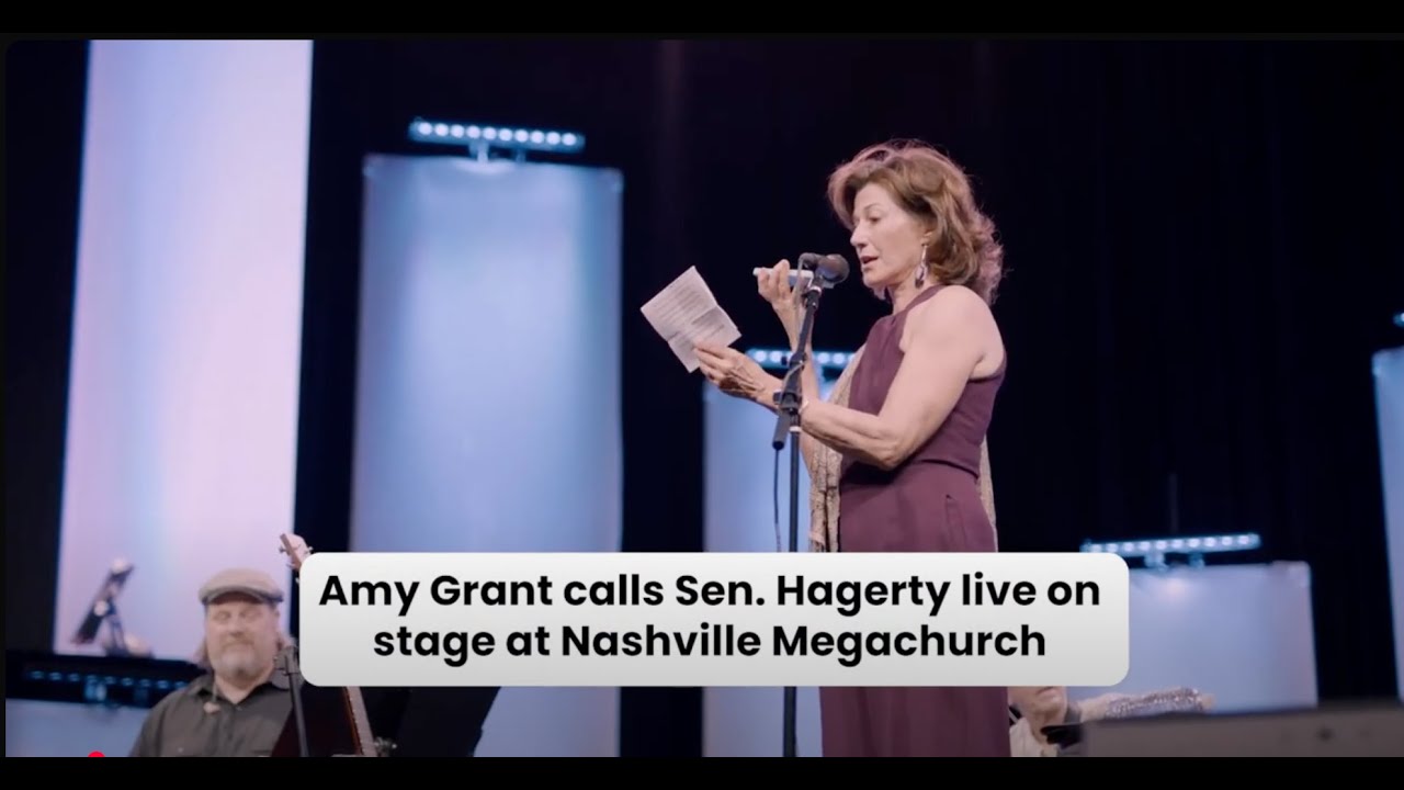 Amy Grant Calls Senator Hagerty Live on Stage at Nashville Megachurch ...