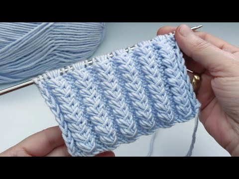 easy and beautiful knitting pattern in two rows - YouTube
