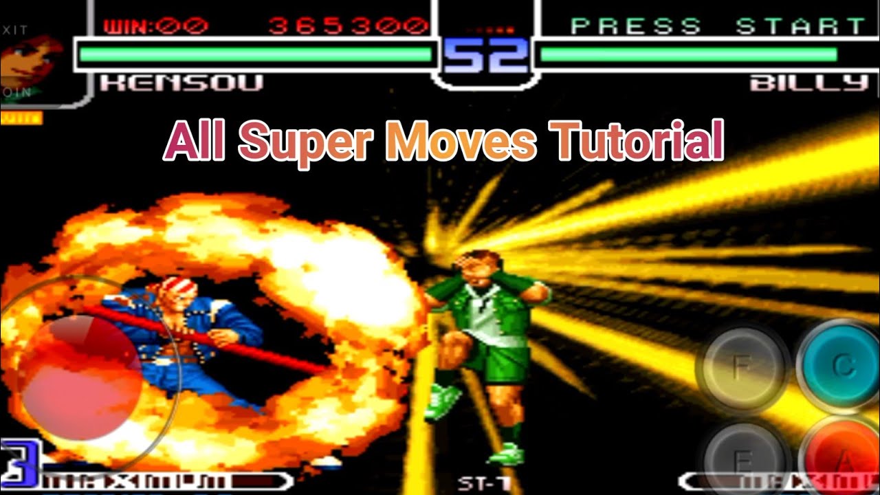 Kof 2002 All Super Moves Tutorial #mame4droid - YouTube