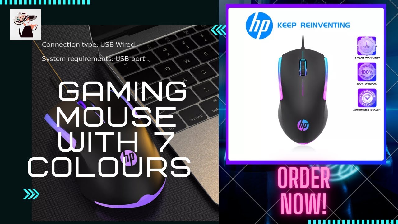 UNBOXING!HP M160 Wired Mouse High Performance Optical Gaming Mouse ...