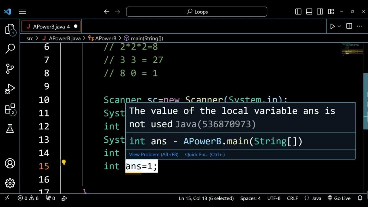 Java Program to Calculate Power of a Number - YouTube