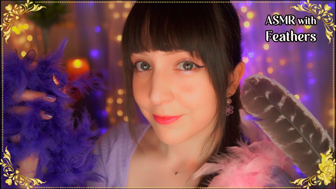 ⭐ASMR with Feathers [Sub] Ear Attention, Soft Spoken - YouTube